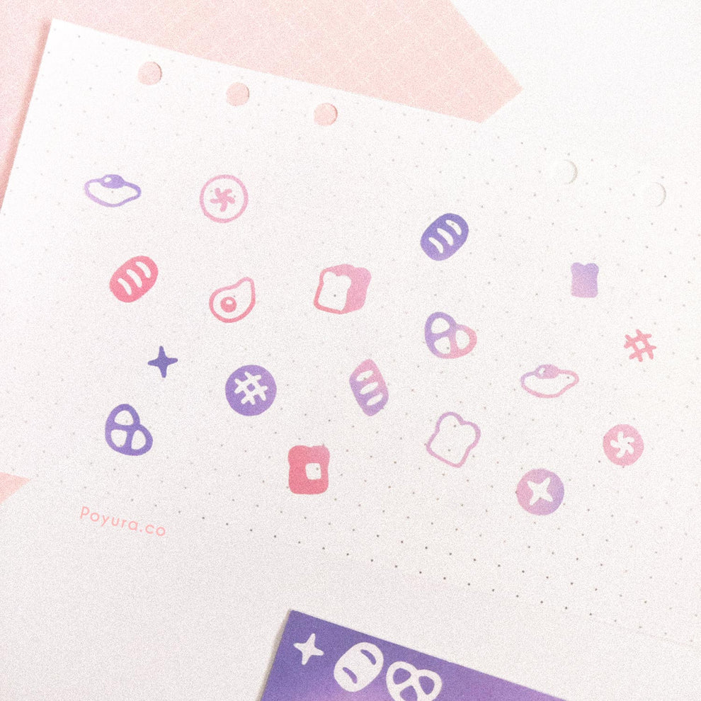 Bread Deco Sticker Sheet - Cute stationery that sparks joy – Poyura