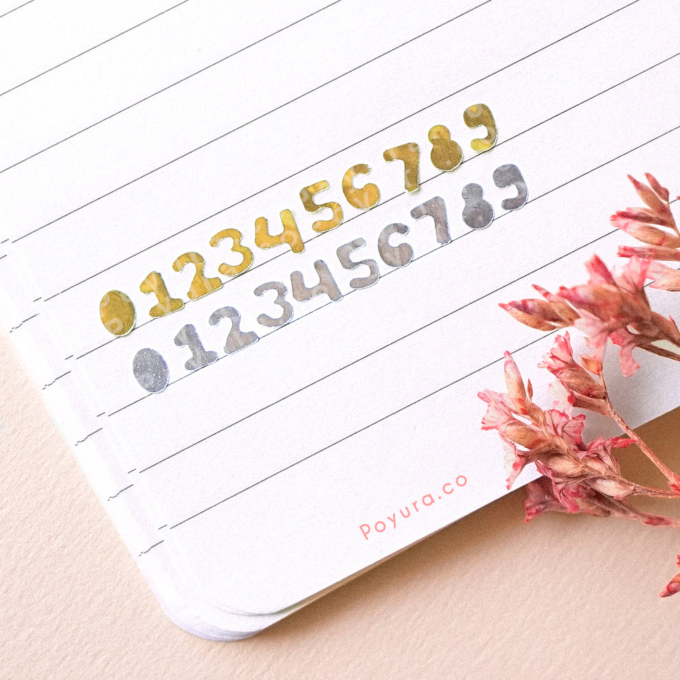 Number Deco Sticker Sheet - Cute stationery that sparks joy – Poyura